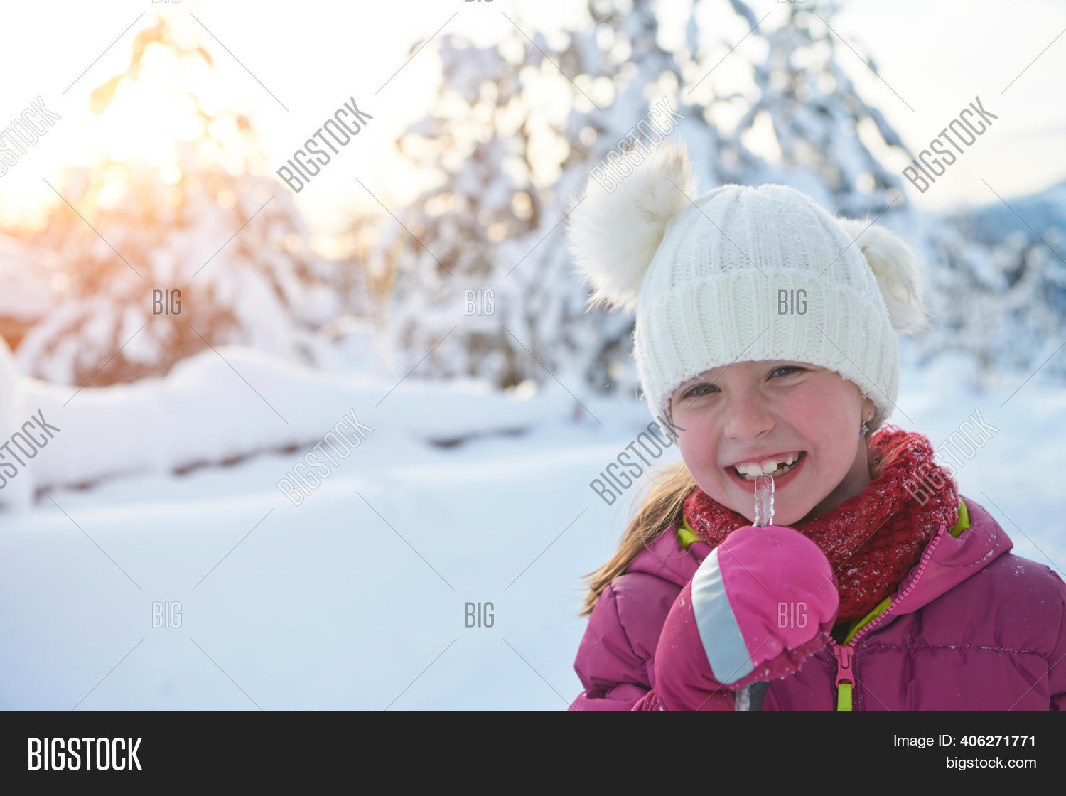 Cute Little Girl While Image & Photo (Free Trial) | Bigstock