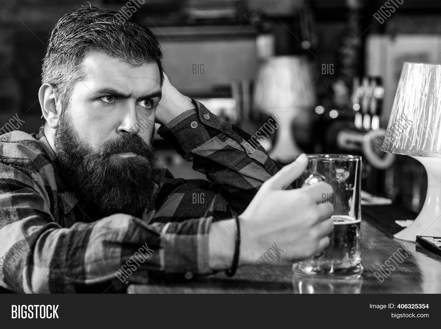 Sad Man Drinking Beer Image & Photo (Free Trial) | Bigstock