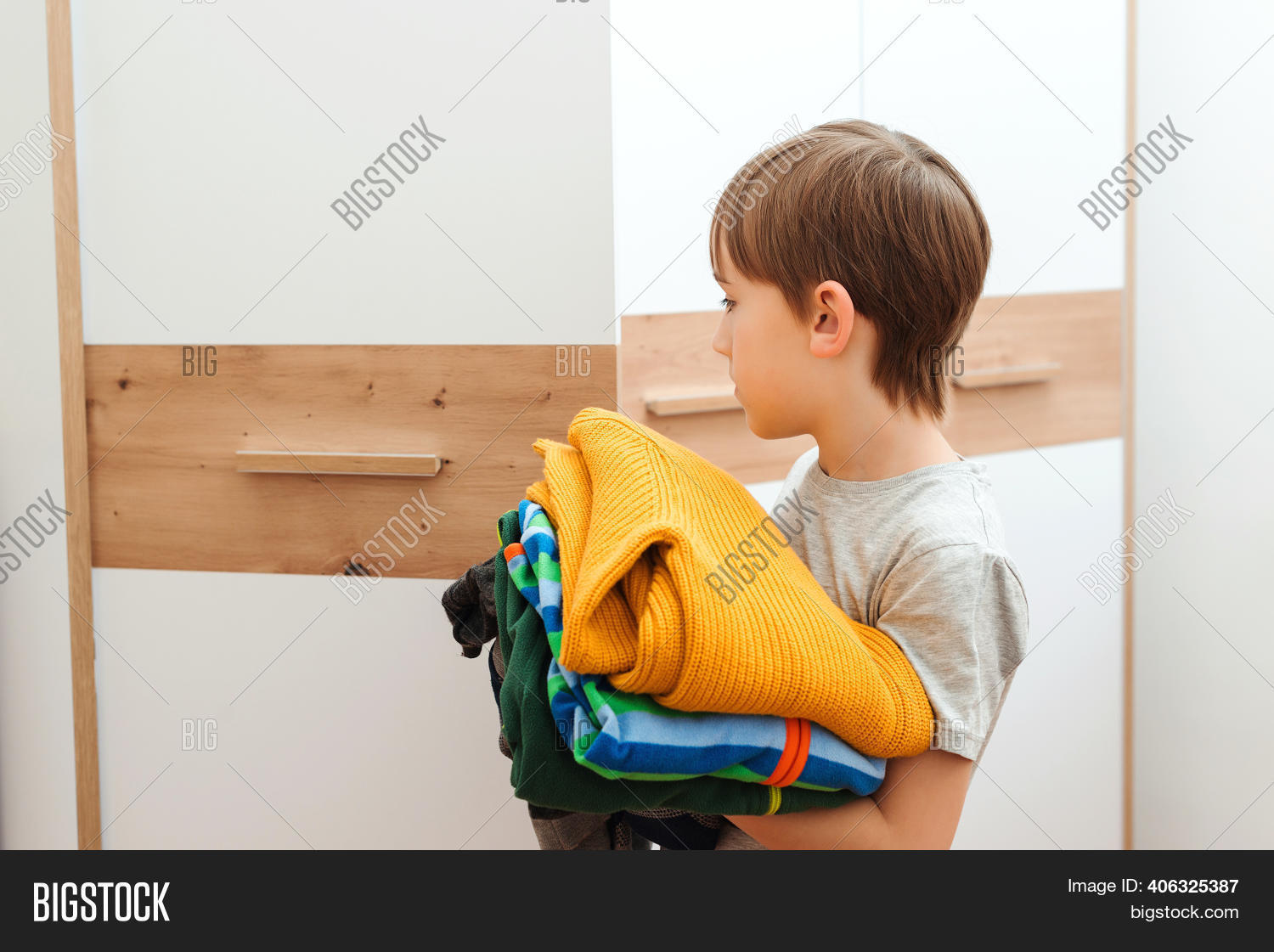 Boy Puts Things Order Image & Photo (Free Trial) | Bigstock