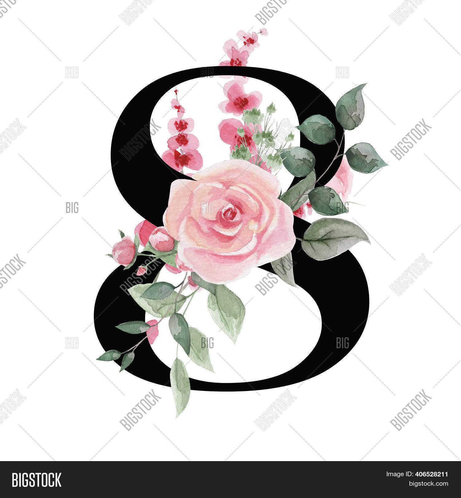 Number 8 Text Design, Image & Photo (Free Trial) | Bigstock