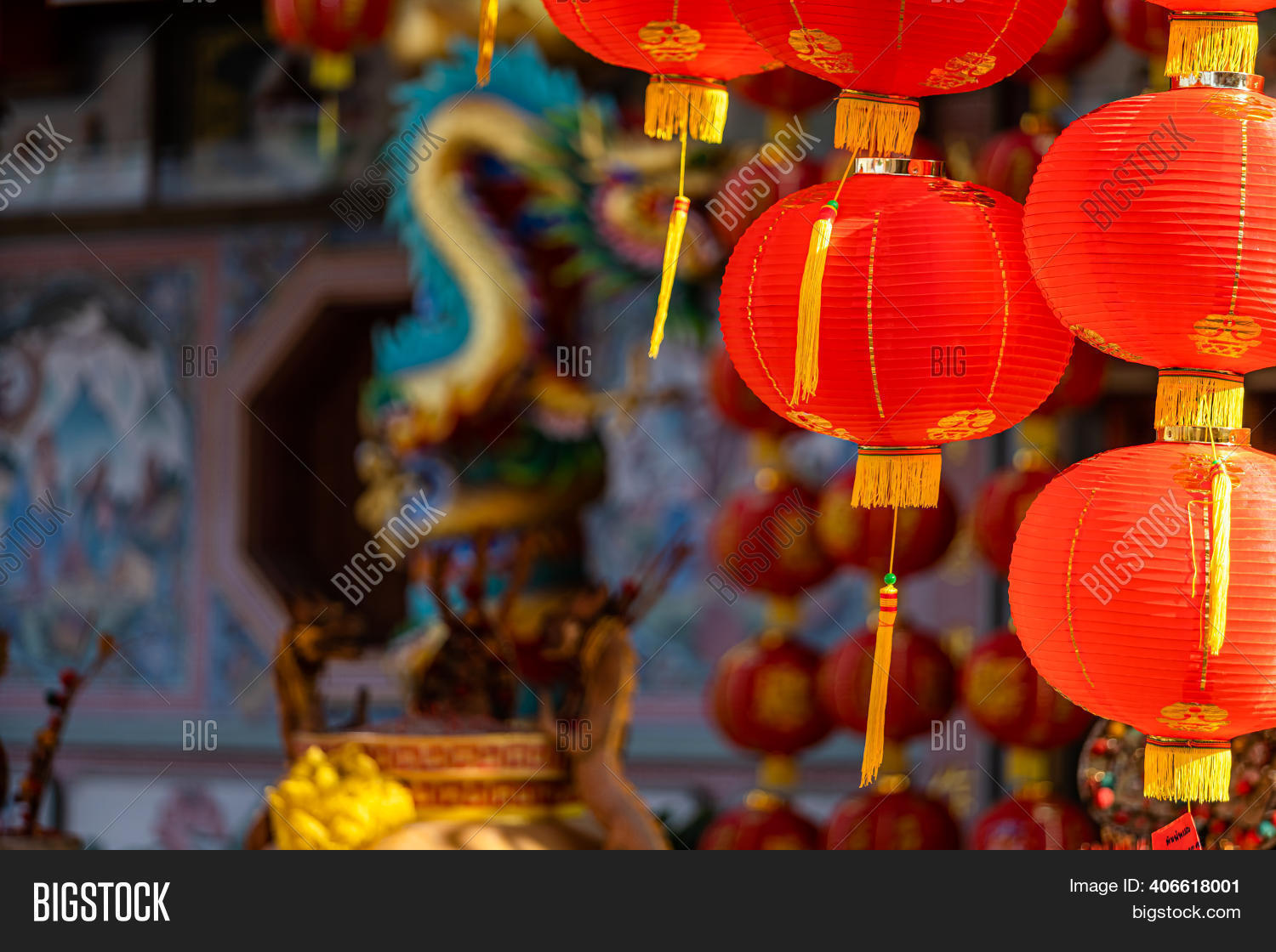 Red Lantern Decoration Image & Photo (Free Trial) | Bigstock