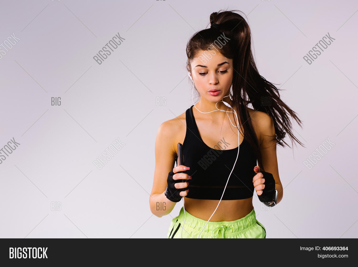 Girl Run Headphones Image & Photo (Free Trial) | Bigstock