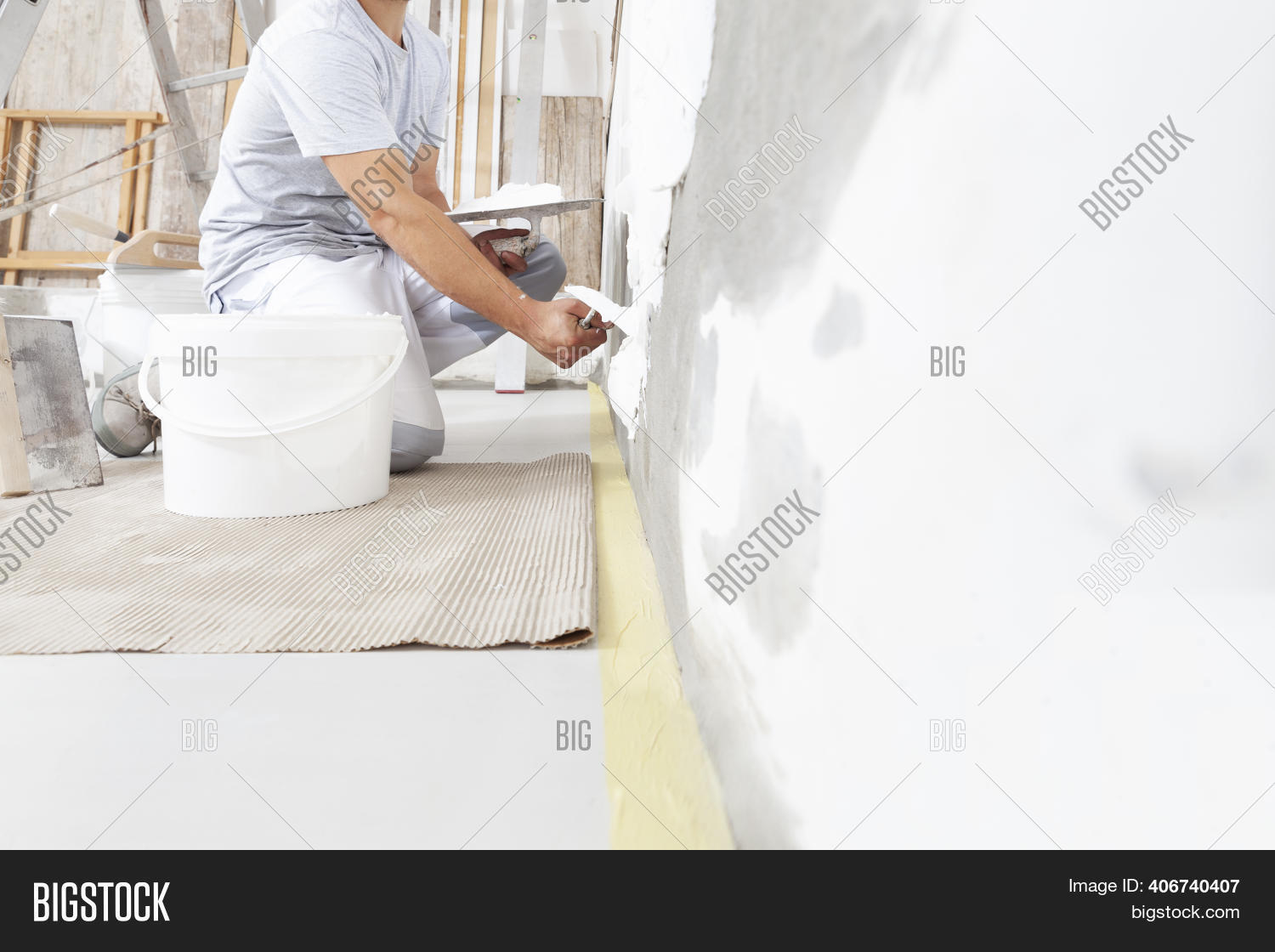 Hands Man Plasterer Image & Photo (Free Trial) | Bigstock