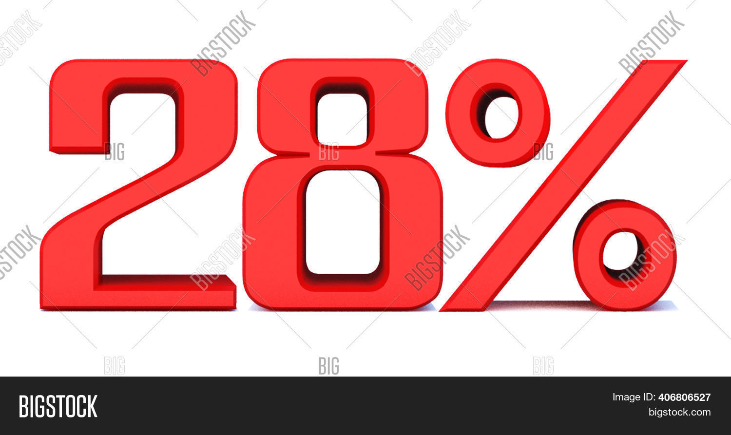 28 Percent Off 3d Sign Image & Photo (Free Trial) | Bigstock