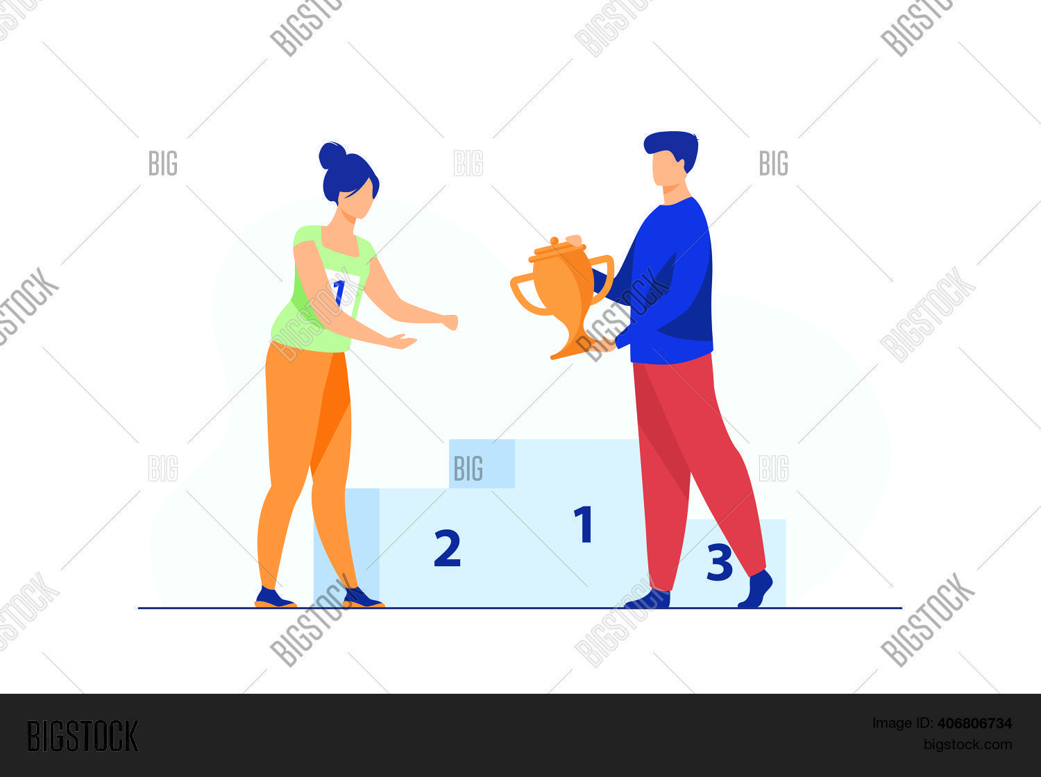 Female Winner Getting Vector & Photo (Free Trial) | Bigstock