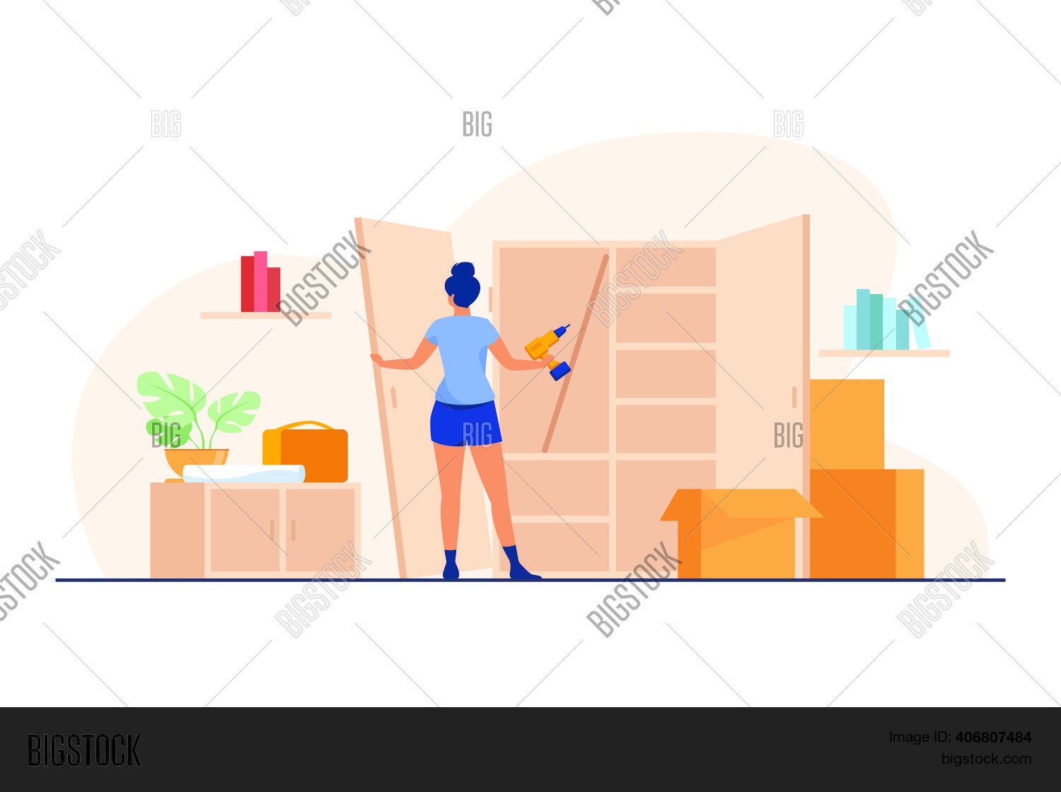 Woman Repairing Vector & Photo (Free Trial) | Bigstock