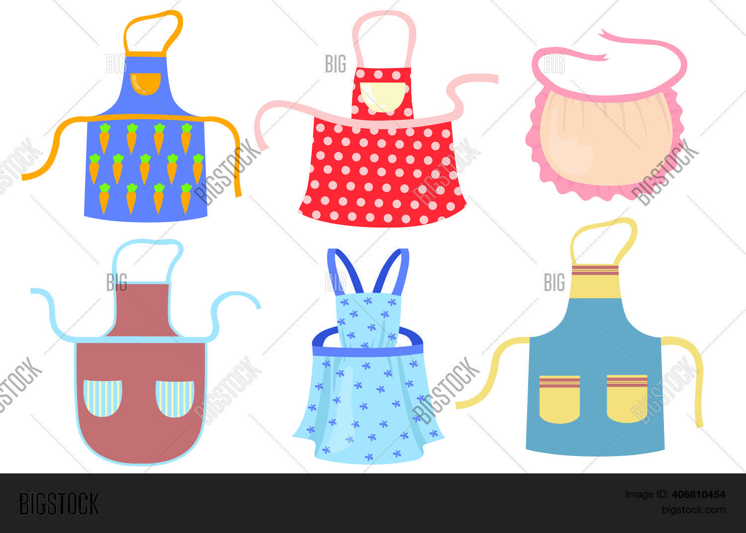 Cute Kitchen Aprons Vector & Photo (Free Trial) | Bigstock