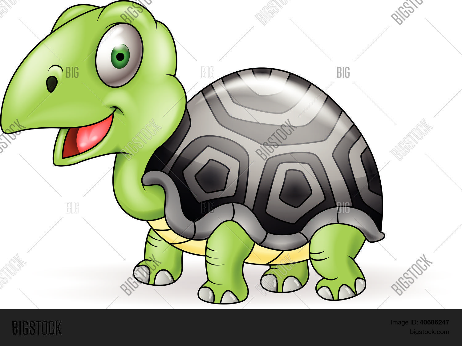 Turtle Cartoon Vector & Photo (Free Trial) | Bigstock