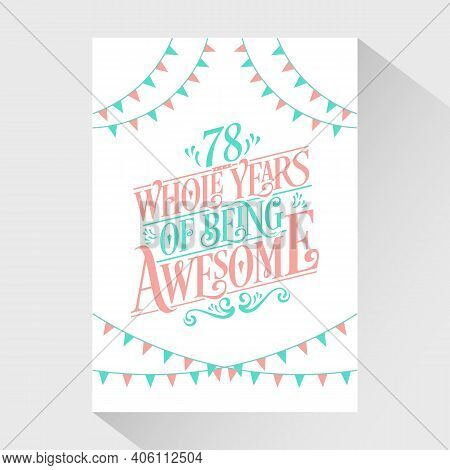 78 Years Birthday 78 Vector & Photo (Free Trial) | Bigstock