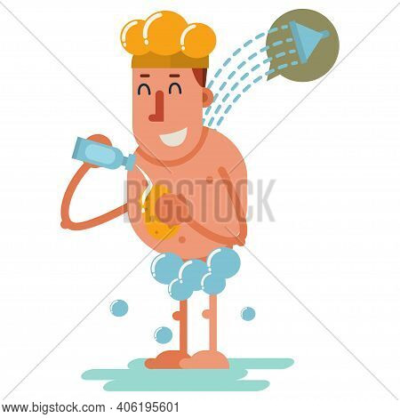 Man Shower Foam. Vector & Photo (Free Trial) | Bigstock