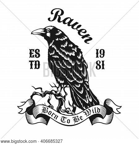 Wild Raven Emblem Vector & Photo (Free Trial) | Bigstock