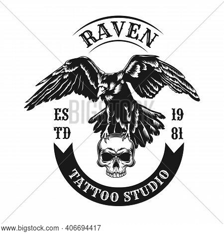 Raven Emblem Design. Vector & Photo (Free Trial) | Bigstock