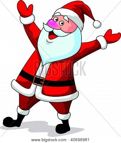Happy Santa Cartoon Vector & Photo (Free Trial) | Bigstock