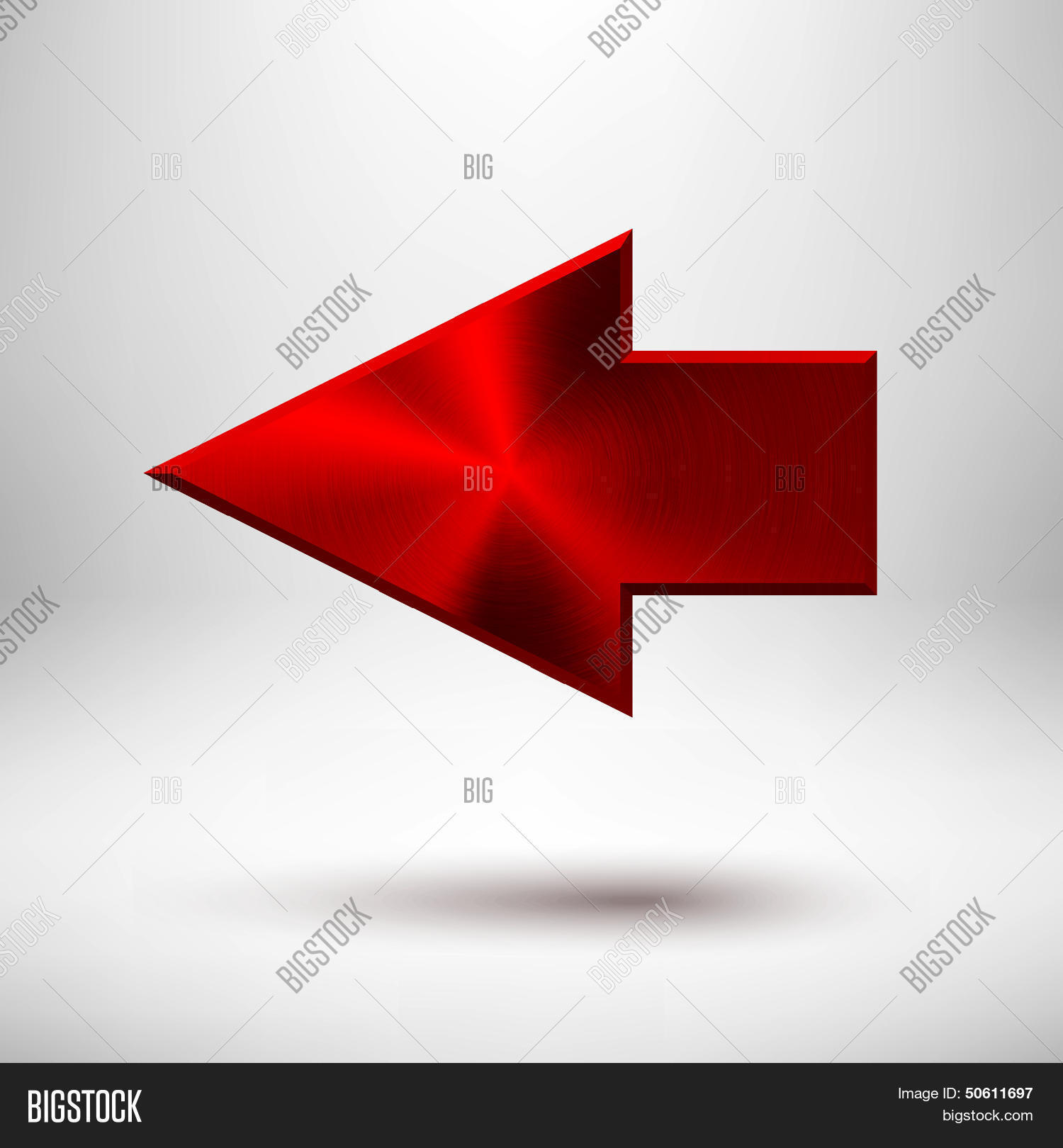 Left Arrow Sign Red Vector & Photo (Free Trial) | Bigstock