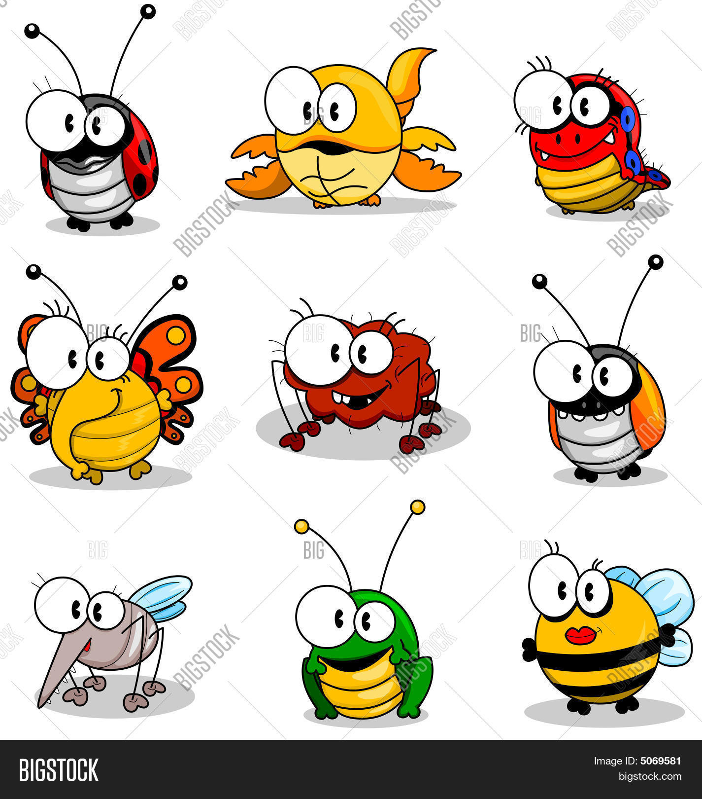 Cartoon Insects Vector & Photo (Free Trial) | Bigstock