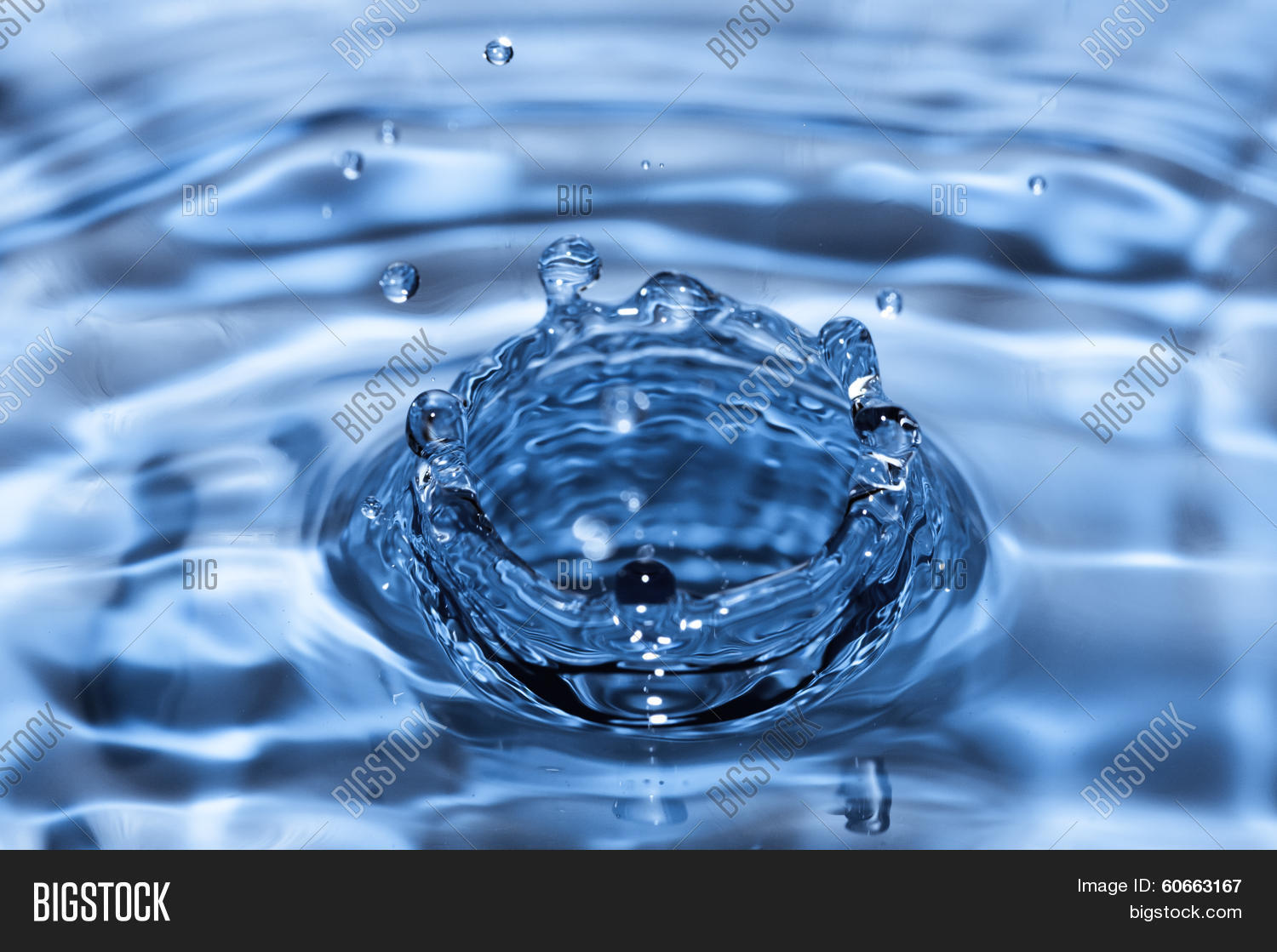 Blue Water Drop Image & Photo (Free Trial) | Bigstock