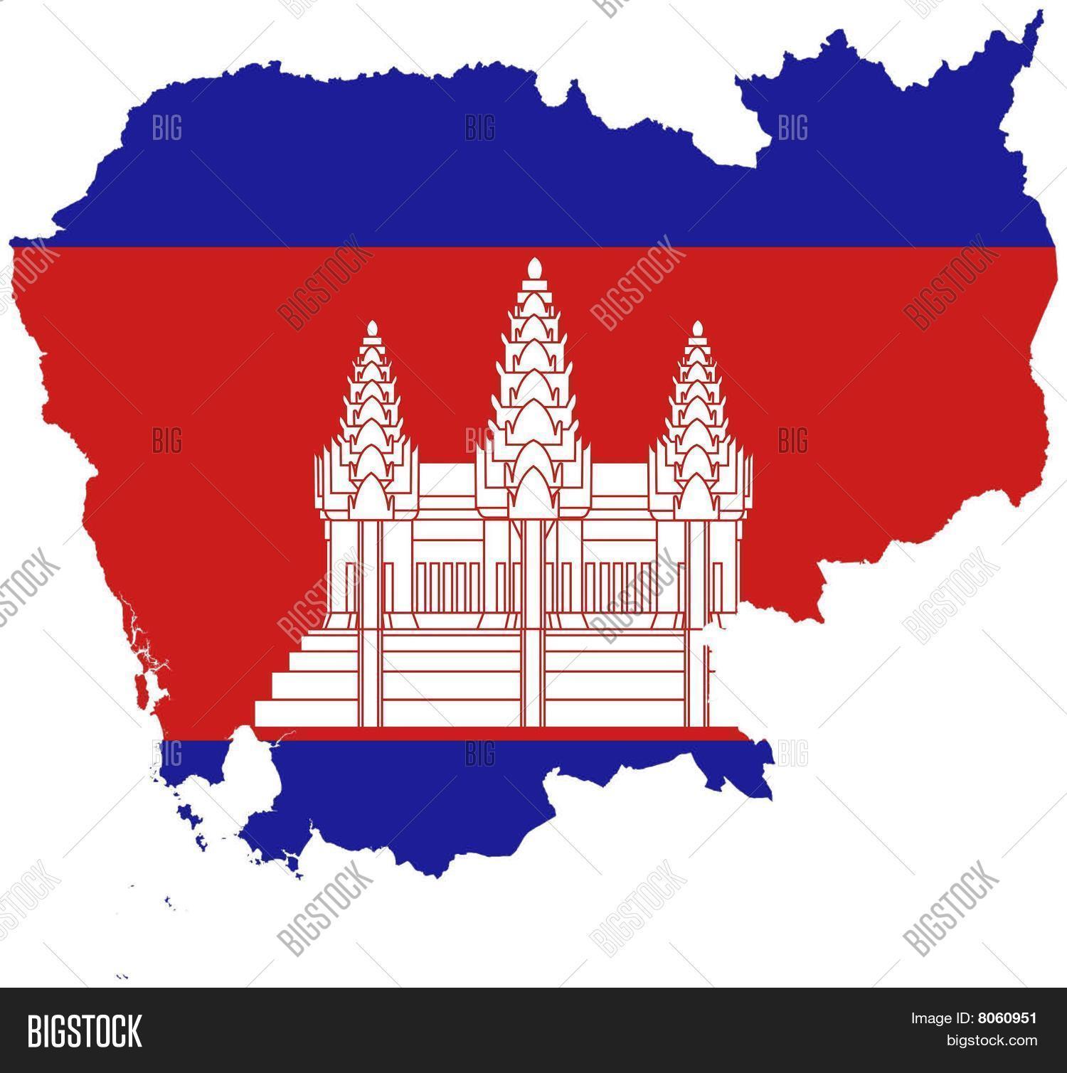 Cambodia Map Flag Image & Photo (Free Trial) | Bigstock
