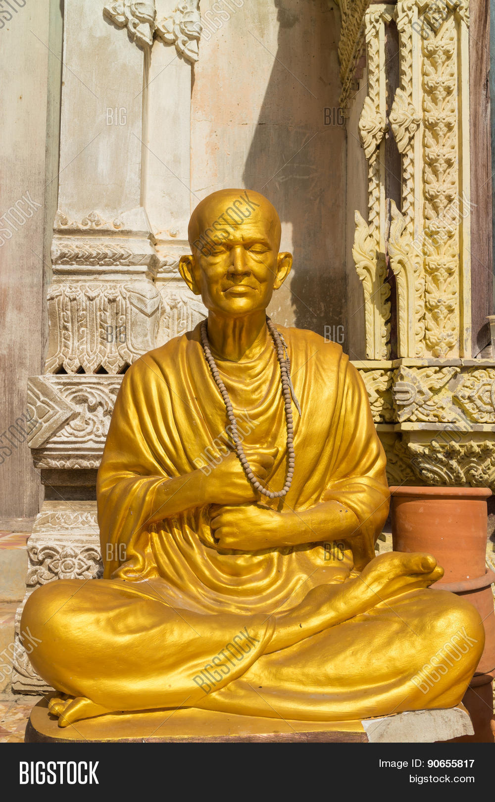 Monk Statue Somdej Toh Image & Photo (Free Trial) | Bigstock