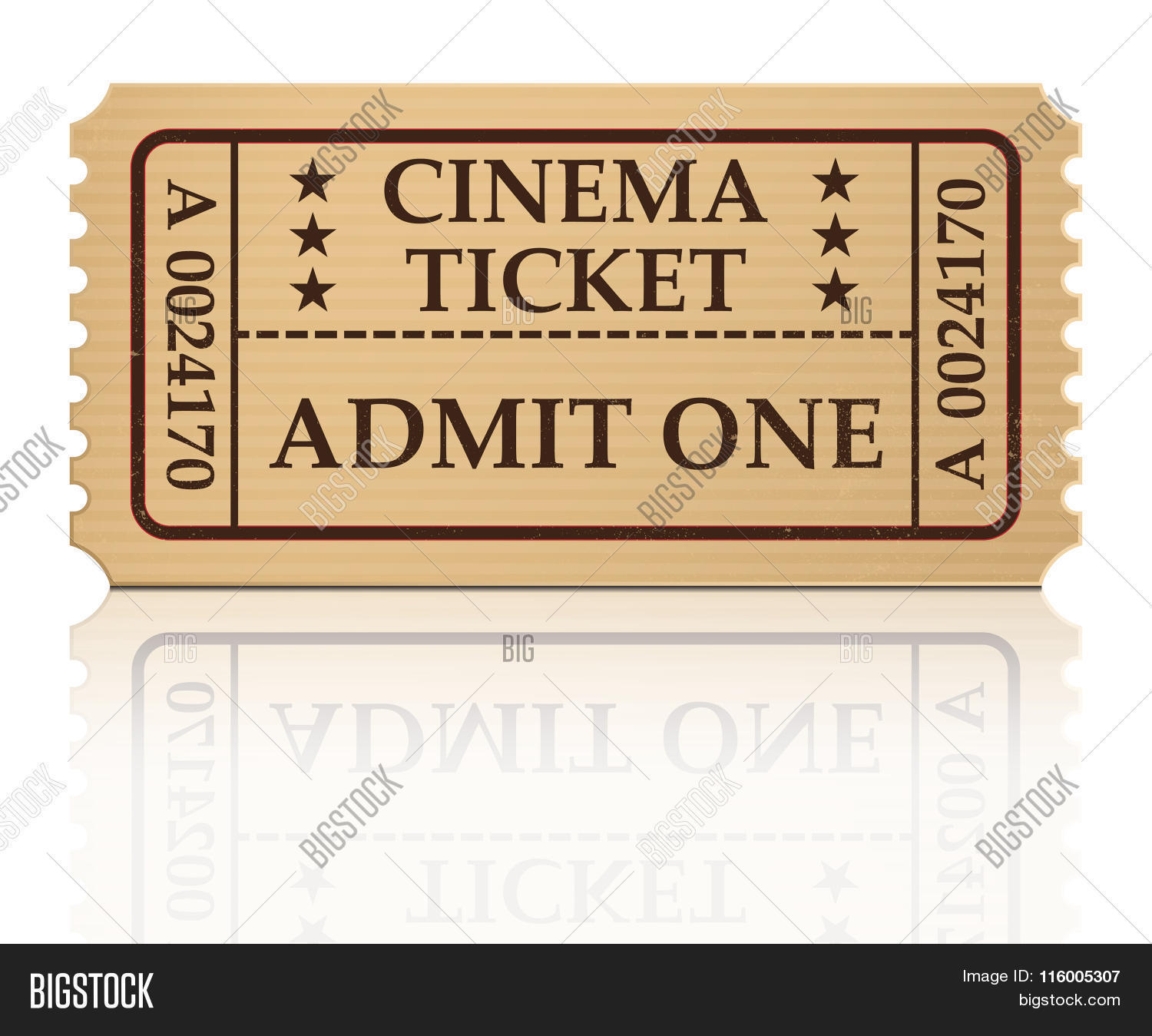 Cinema Ticket Vector Vector & Photo (Free Trial) | Bigstock