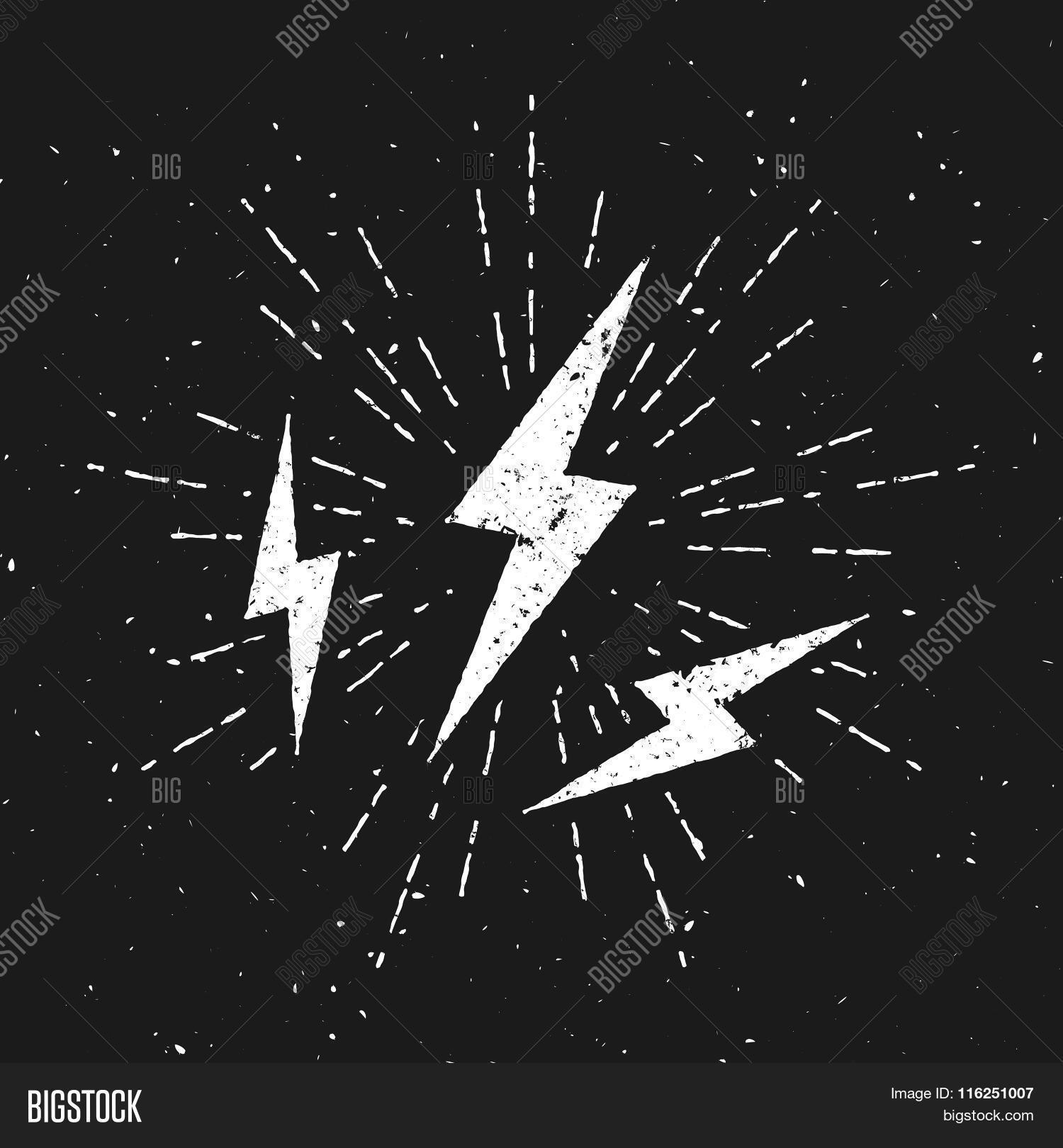 Vintage Lightnings Vector & Photo (Free Trial) | Bigstock