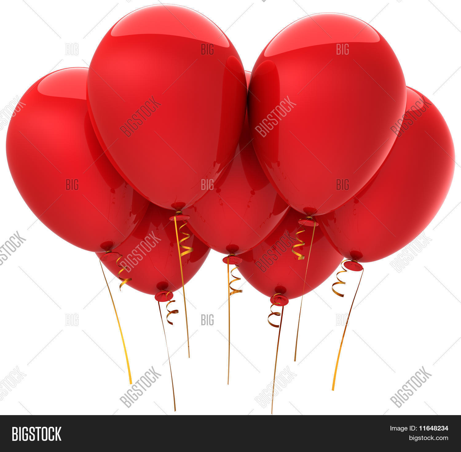 Seven Balloons Colored Image & Photo (Free Trial) | Bigstock