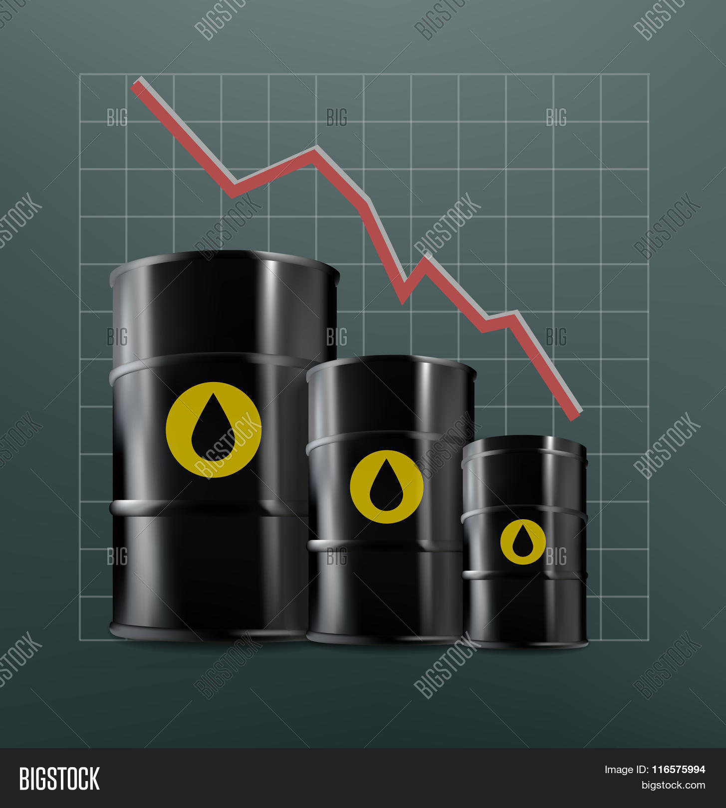 Oil Price Decreasing Vector & Photo (Free Trial) | Bigstock