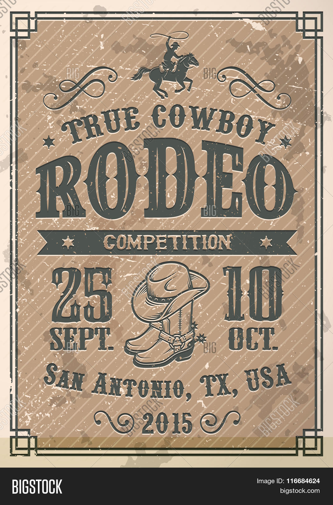 American Cowboy Rodeo Vector & Photo (Free Trial) | Bigstock