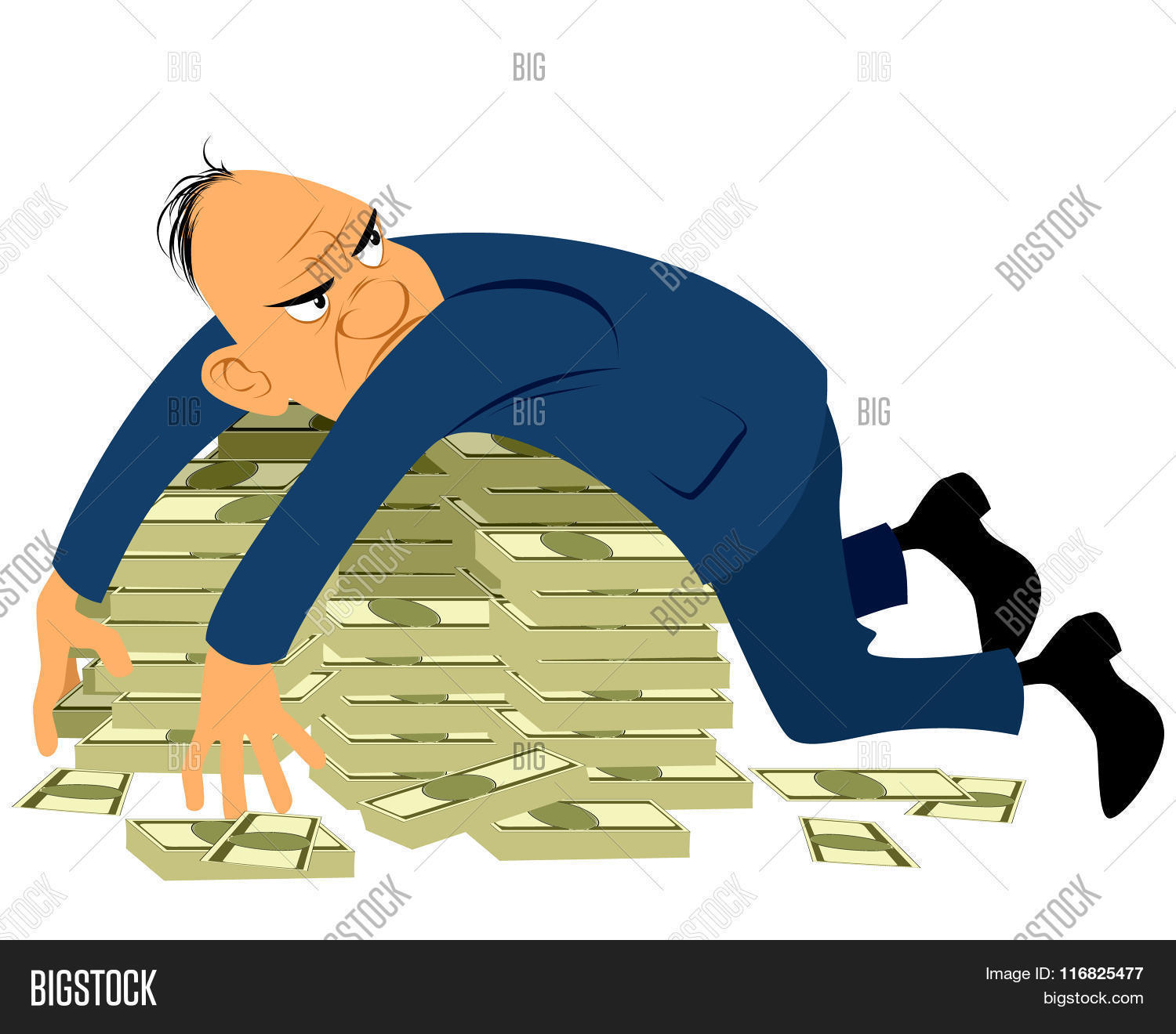 Greedy Businessman Vector & Photo (Free Trial) | Bigstock
