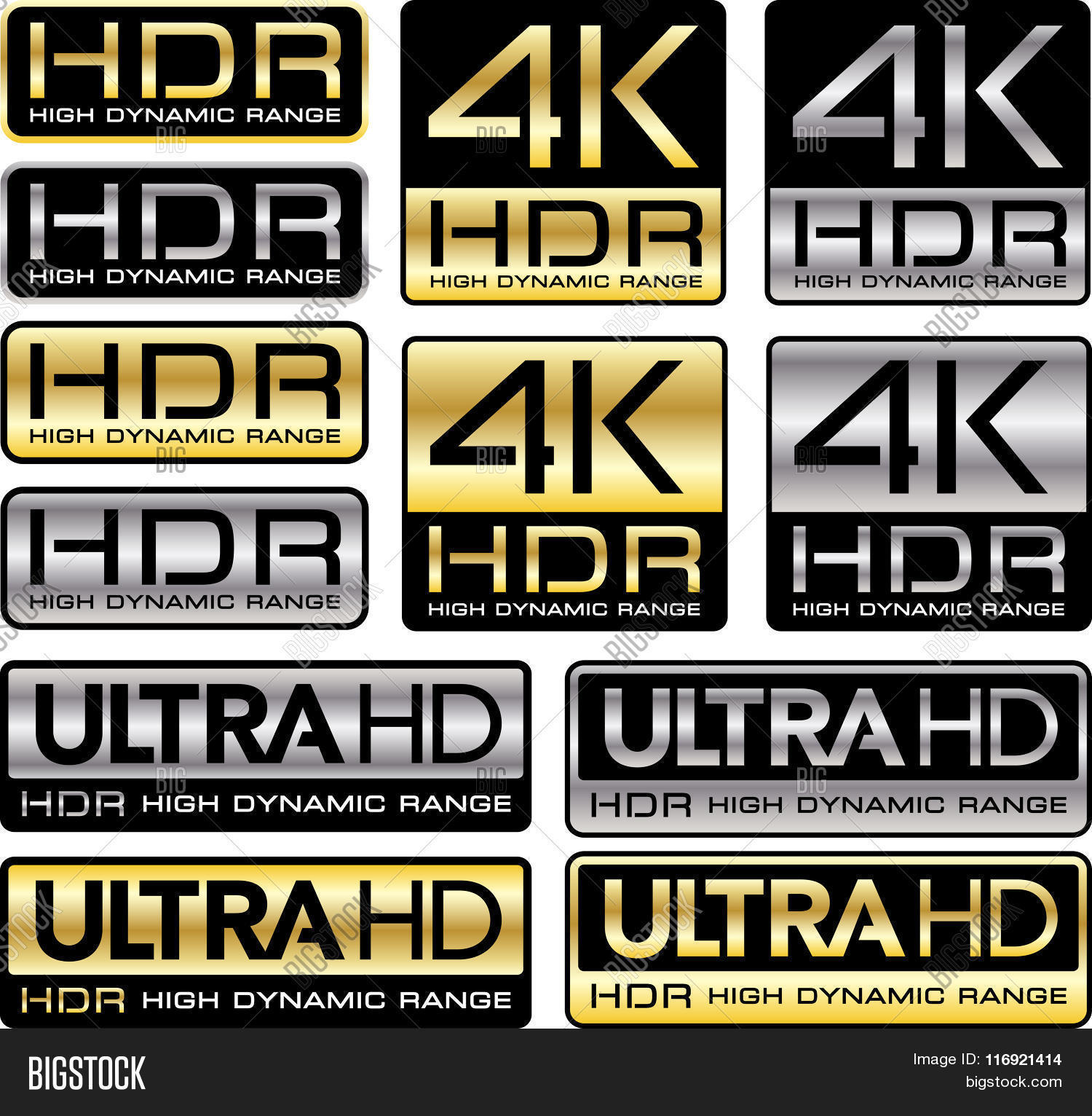 4K Ultra HD Labels Vector & Photo (Free Trial) | Bigstock