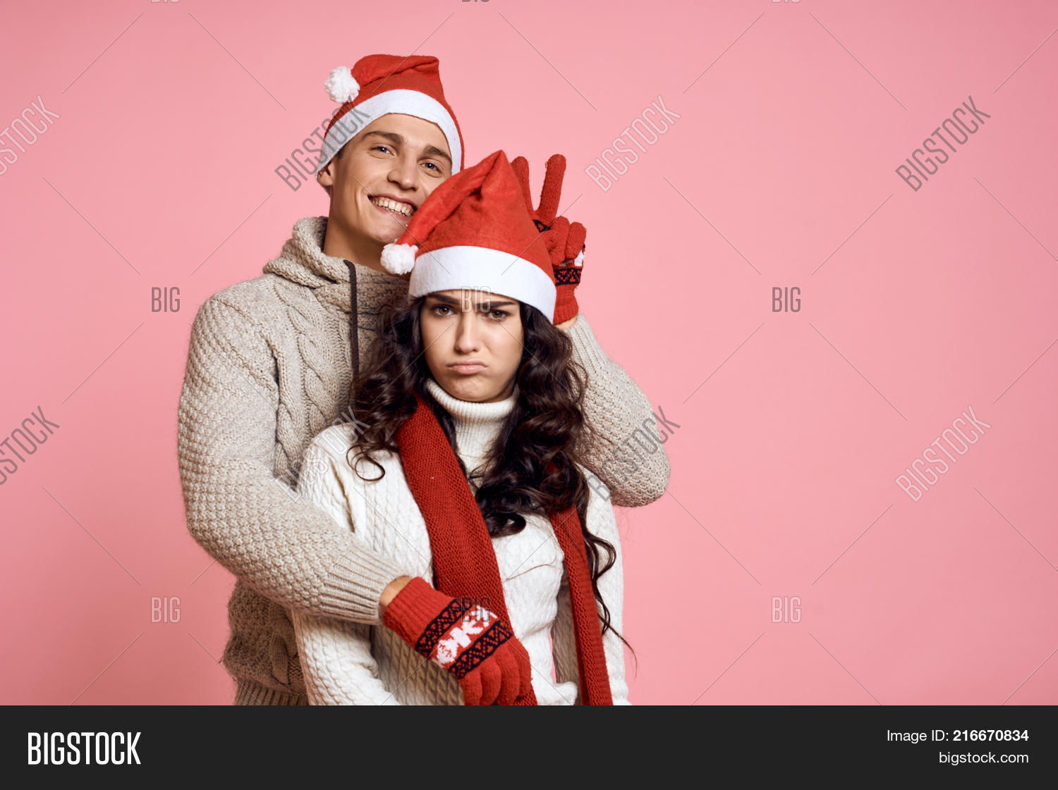 Couple On Light Pink Image & Photo (Free Trial) | Bigstock