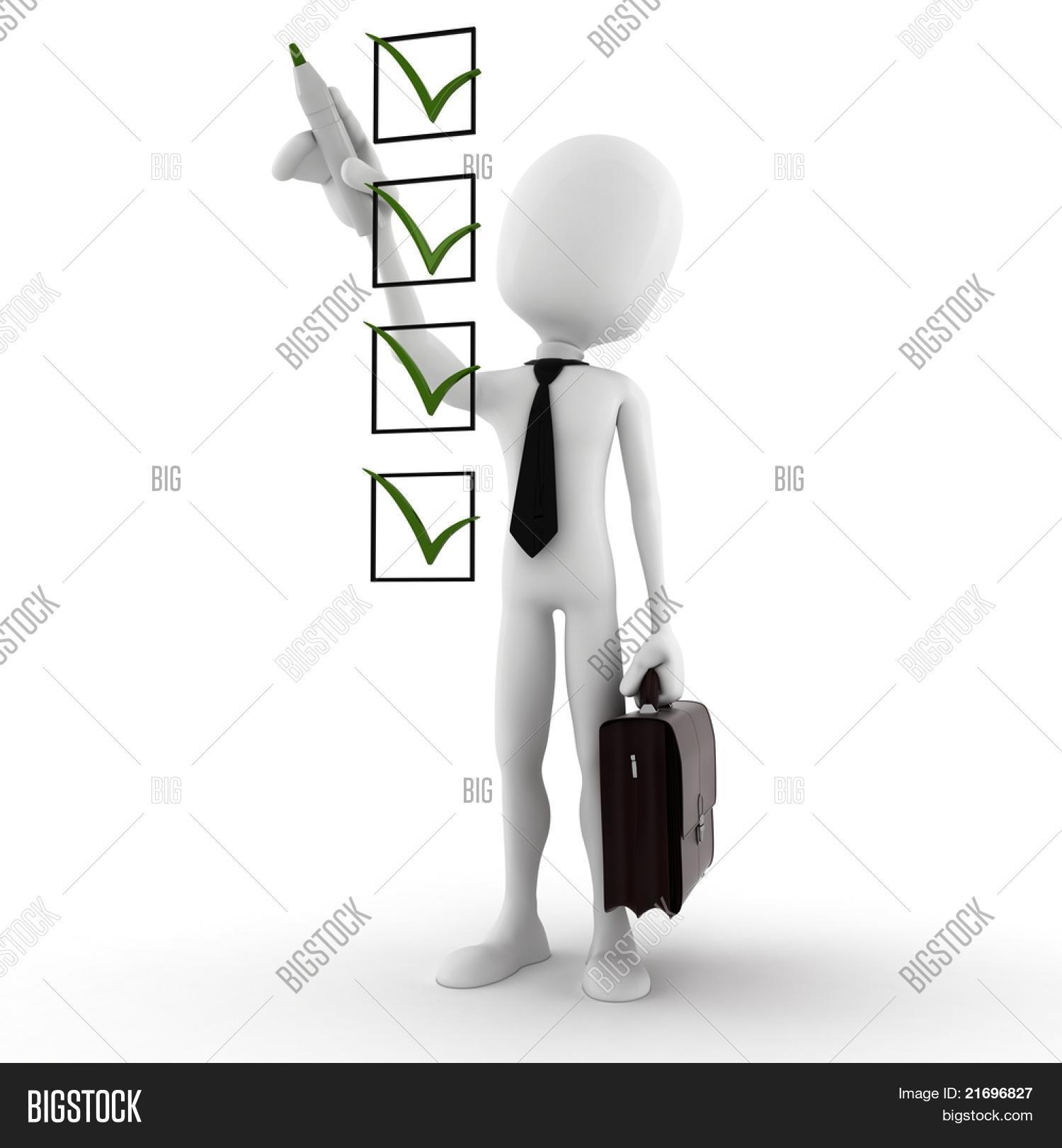 3d Man Check List Image & Photo (Free Trial) | Bigstock