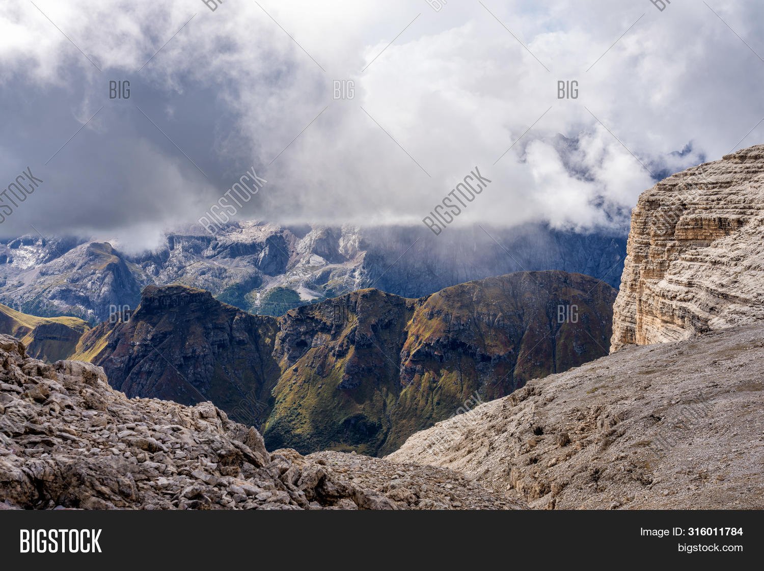 Sass Pordoi Relief Image & Photo (Free Trial) | Bigstock