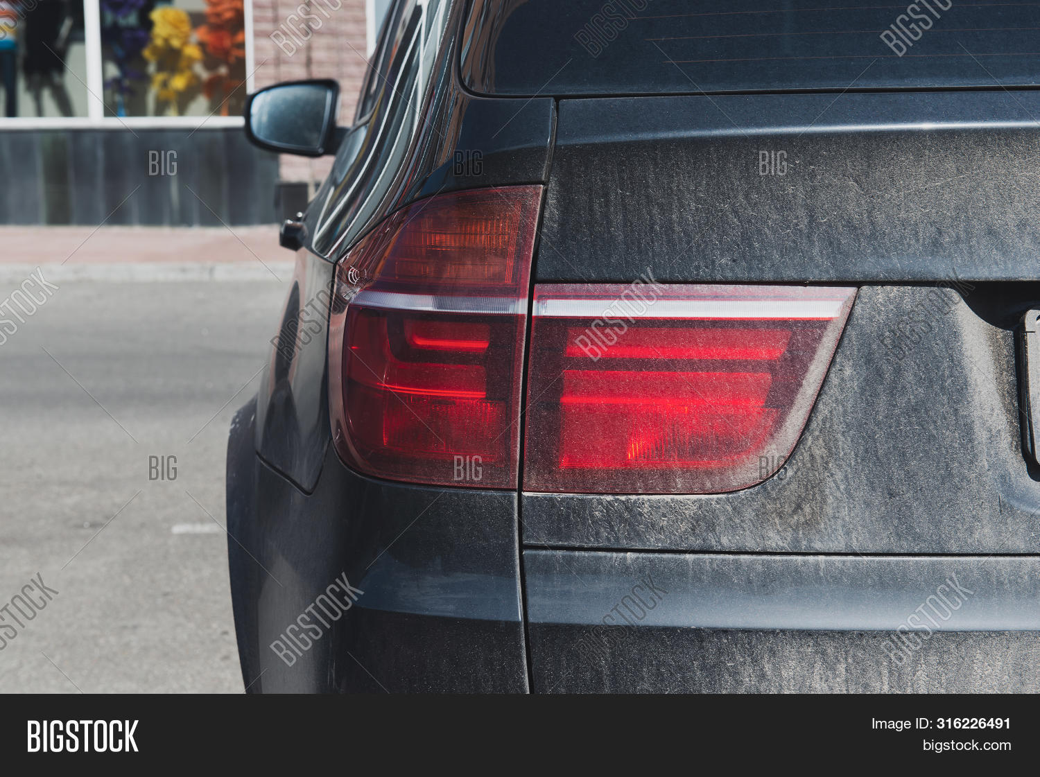 Back Dirty Black Car. Image & Photo (Free Trial) | Bigstock
