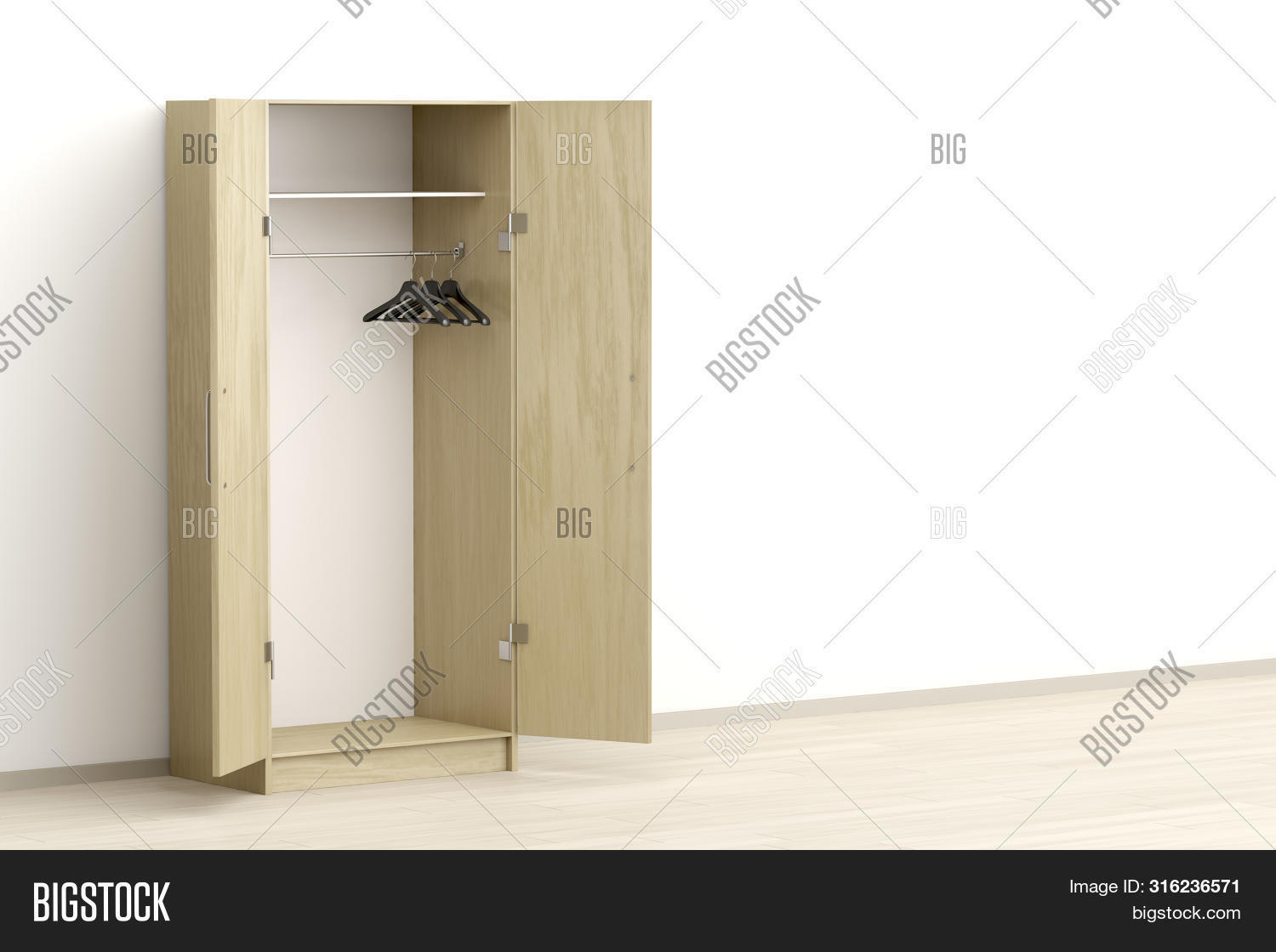 Opened Wardrobe Empty Image & Photo (Free Trial) | Bigstock