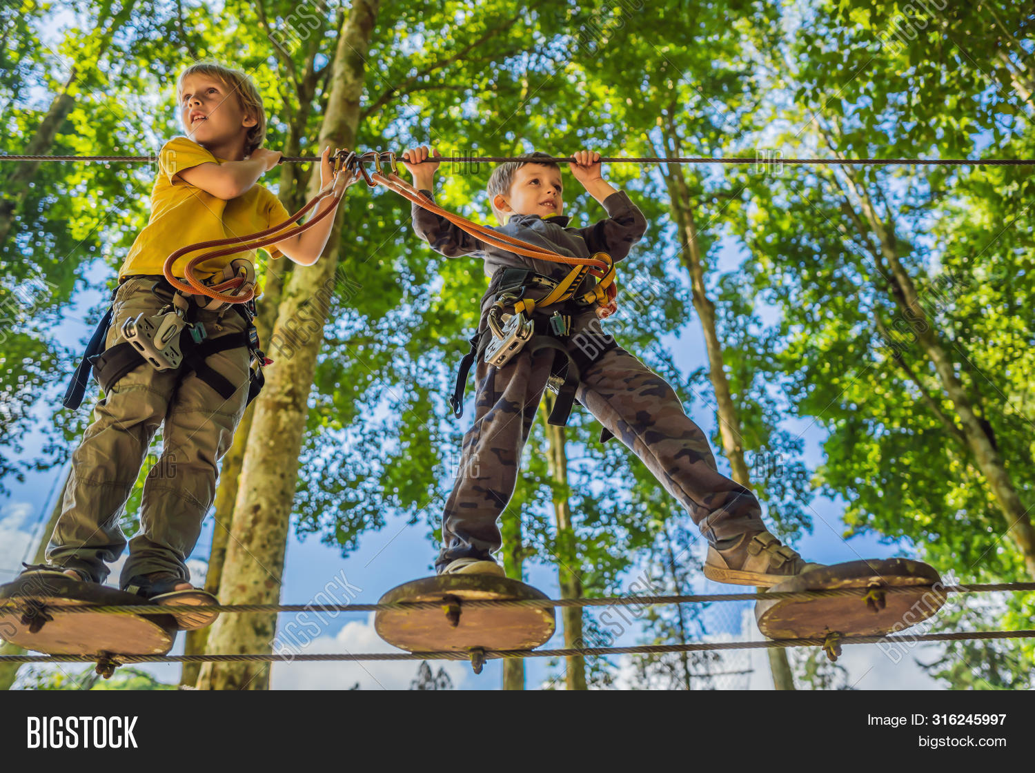 Two Little Boys Rope Image & Photo (Free Trial) | Bigstock
