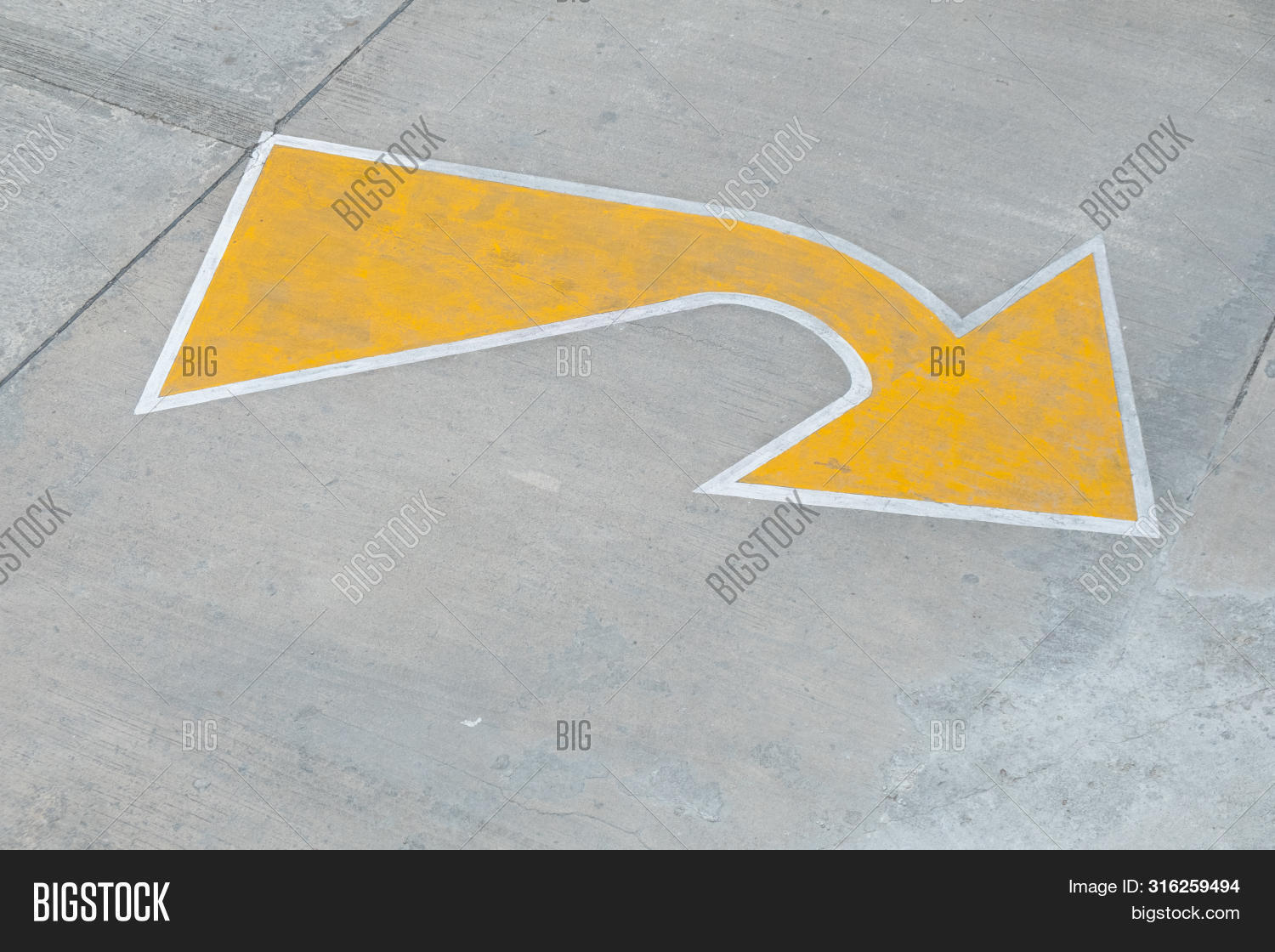 Yellow Arrow Traffic Image & Photo (Free Trial) | Bigstock