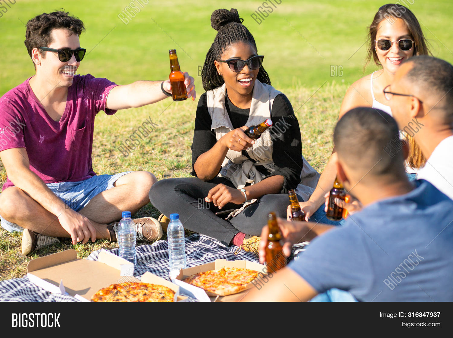 People Drinking Beer Bottle