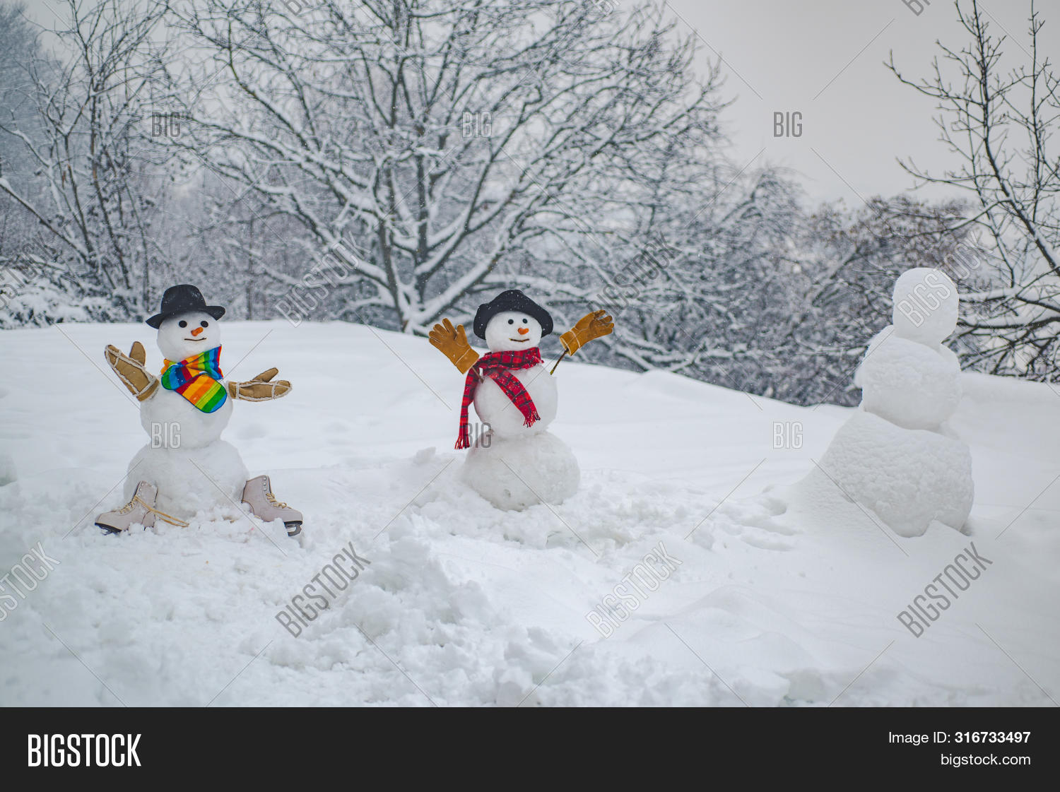 Portrait Snowman Love Image & Photo (Free Trial) | Bigstock