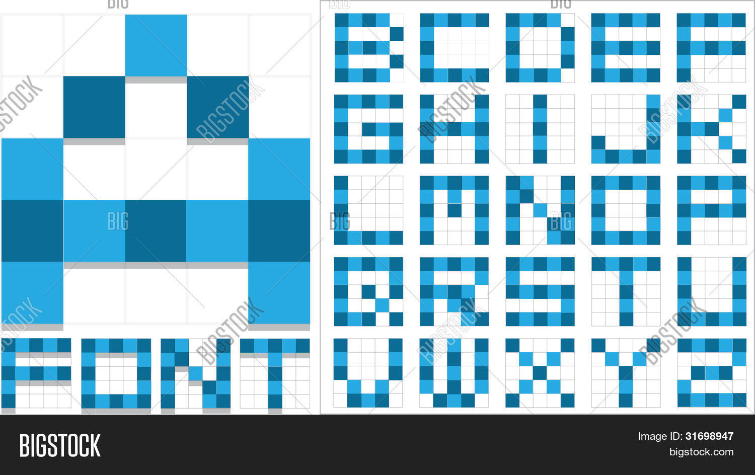 Blue Vector Font Vector & Photo (Free Trial) | Bigstock