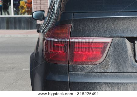 Back Dirty Black Car. Image & Photo (Free Trial) | Bigstock
