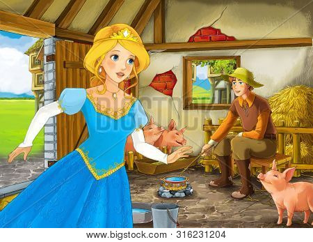 Cartoon Scene Princess Image & Photo (Free Trial) | Bigstock