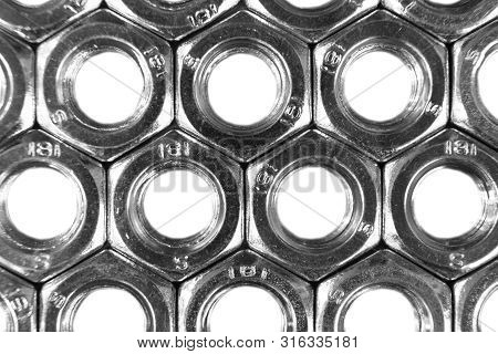Metal Nuts Row Image & Photo (Free Trial) | Bigstock