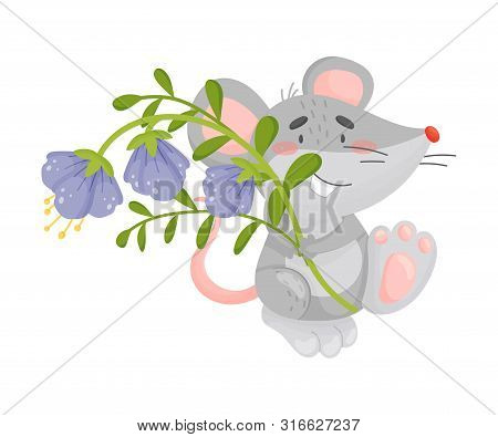 Cute Mouse Flowers. Vector & Photo (Free Trial) | Bigstock