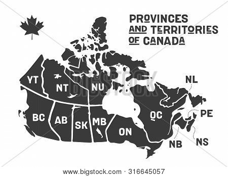 Map Canada. Poster Vector & Photo (Free Trial) | Bigstock