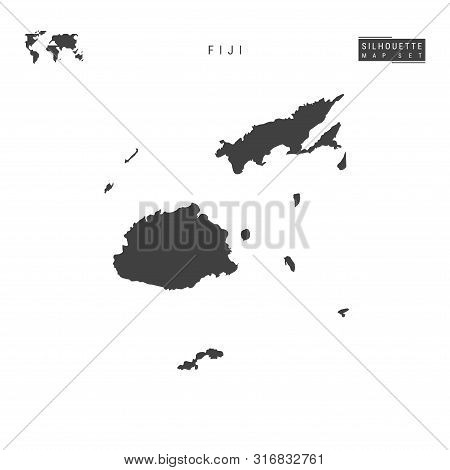 Fiji Blank Vector Map Vector & Photo (Free Trial) | Bigstock
