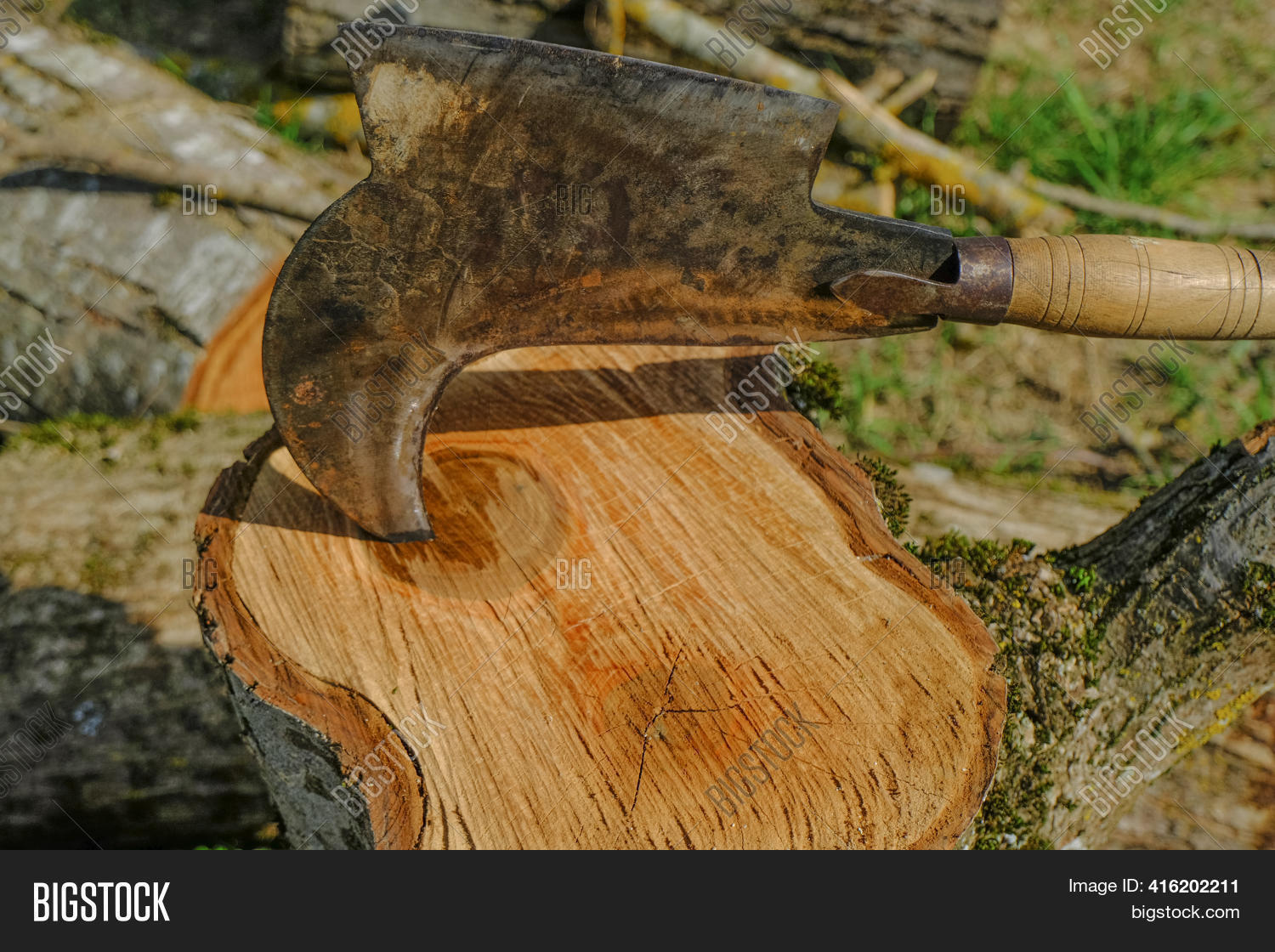 Old Metal Ax Wooden Image & Photo (Free Trial) | Bigstock