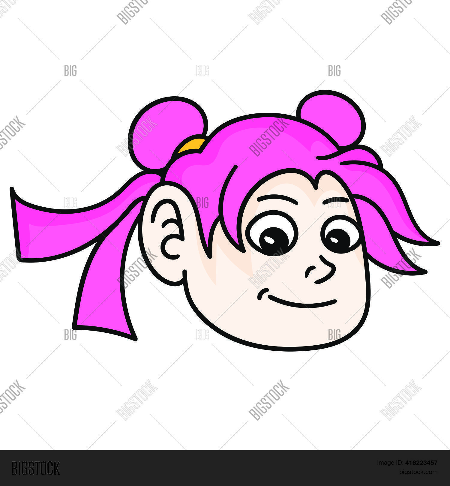 Chinese Girl Head Vector & Photo (Free Trial) | Bigstock