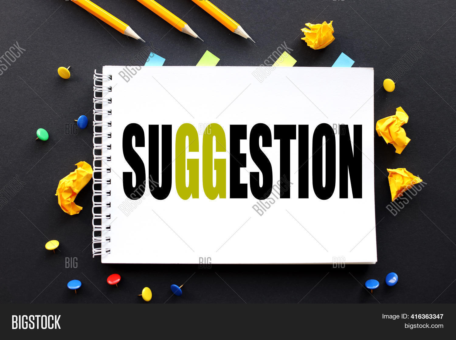 Suggestion. Text On Image & Photo (Free Trial) | Bigstock