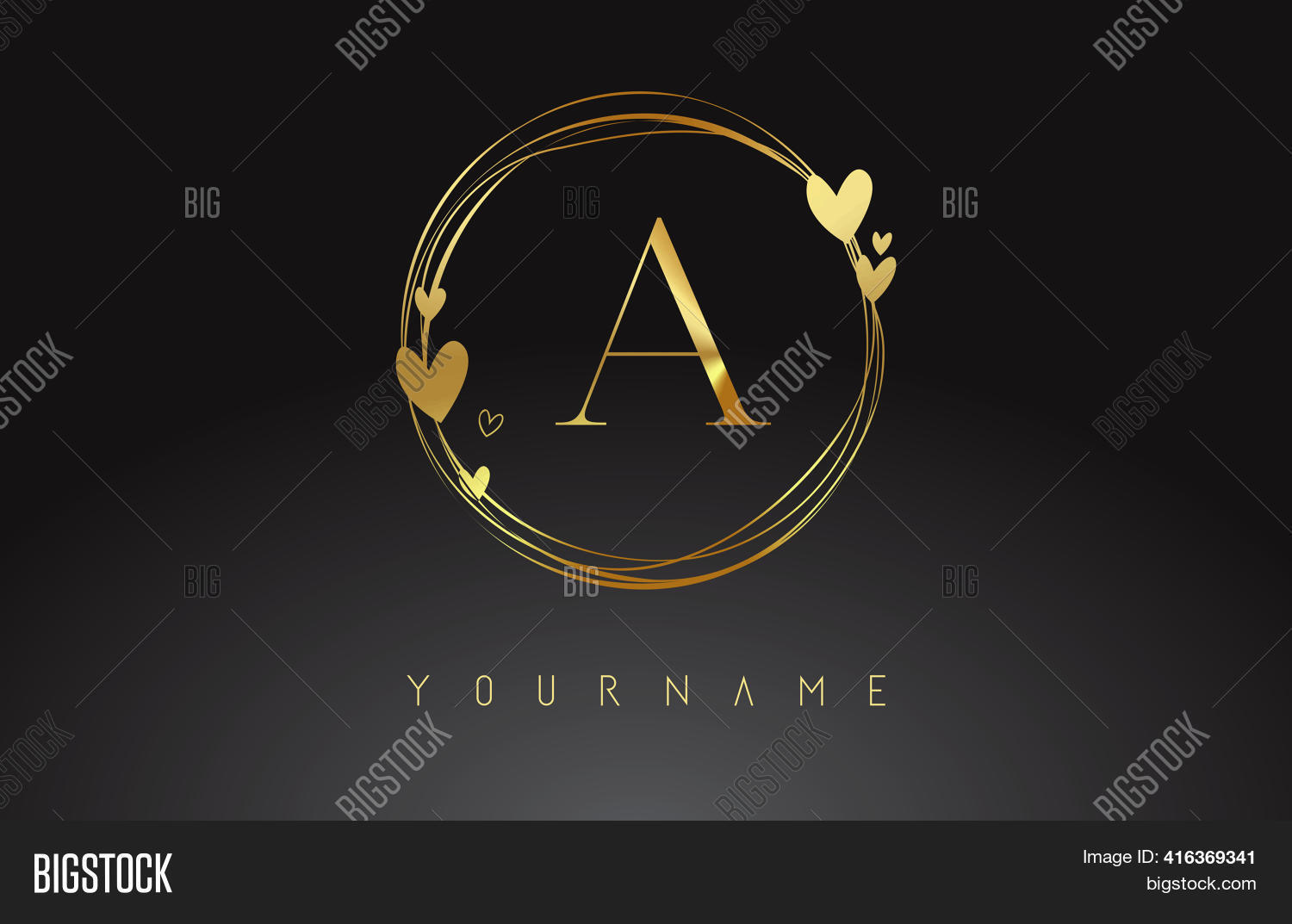 Letter Logo Golden Vector & Photo (Free Trial) | Bigstock