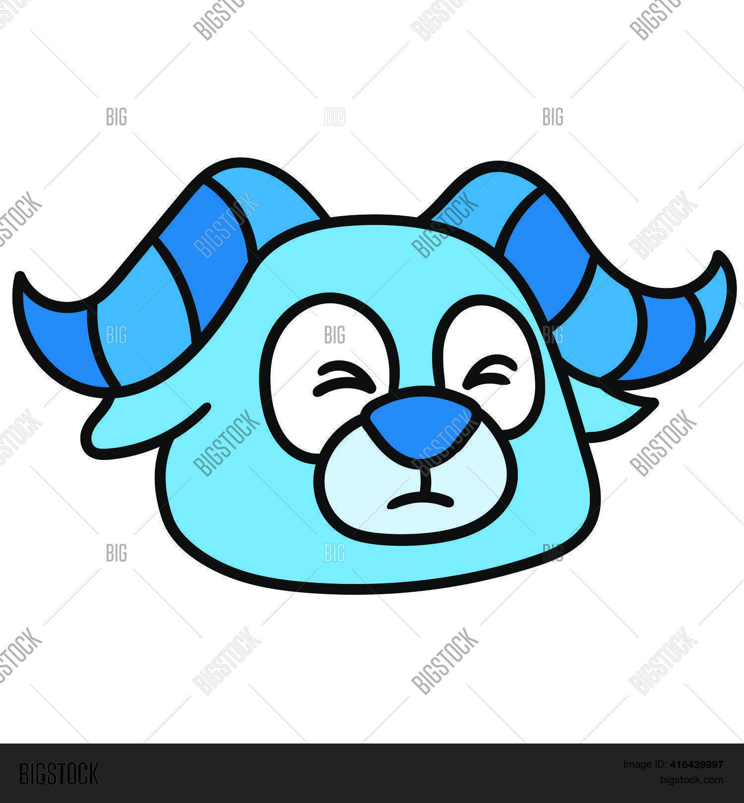 Sheep Head Emoticon Vector & Photo (Free Trial) | Bigstock